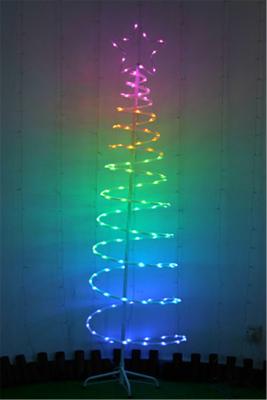 China WiFi Smart Spiral Christmas Tree Lights 50 LED Outdoor Fairy String Decor 10m for sale