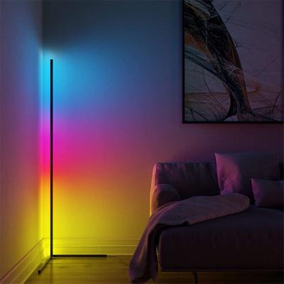 China Smart Floor Lamp RGBW Corner Ambience Light with Music Sync 24W LED Stand Lamp for sale