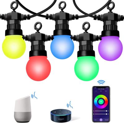China Smart RGBIC G50 Outdoor String Light 50ft Waterproof Patio Festoon for Party Wedding Decoration for sale