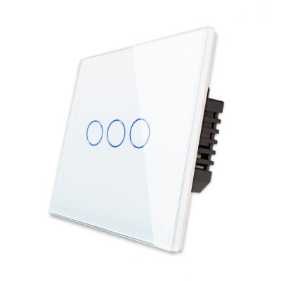 China Tuya WiFi Smart Touch Light Switch Panel 1 Gang 2 Gang 3 Gang 4 Gang 220V 10A for sale