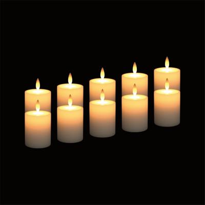 China Phone Control Battery Operated Flameless LED Candle Light 6 Inch Swing Flickering Ambiance for sale