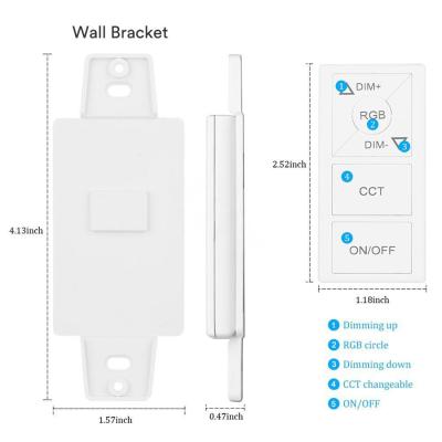 China Smart SigMesh Mini Remote Controller 2.4GHz Wireless Wall Switch for LED Lighting for sale