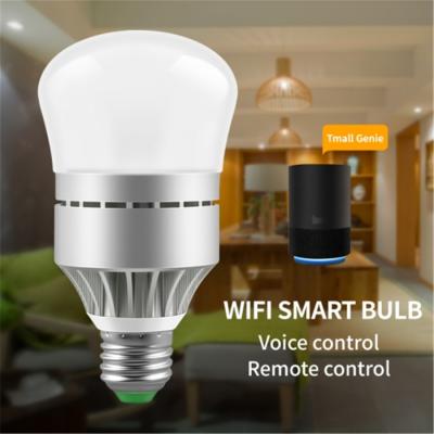 China WiFi Smart Light Bulb 12W RGBCW Dimmable E27 220V Compatible with Alexa Google Home for sale
