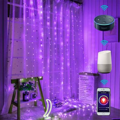 China LED Curtain Lights 9.8x7.6FT USB Powered Remote APP Control 16 Colors for sale