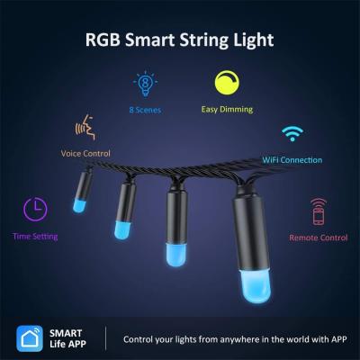 China Outdoor String Lights 38Ft 40LED USB Powered Decorative Patio Party Wedding Christmas Tree Lighting for sale