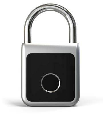 China Bluetooth Fingerprint Padlock Smart Padlock IP65 Waterproof 500mAh Rechargeable for sale