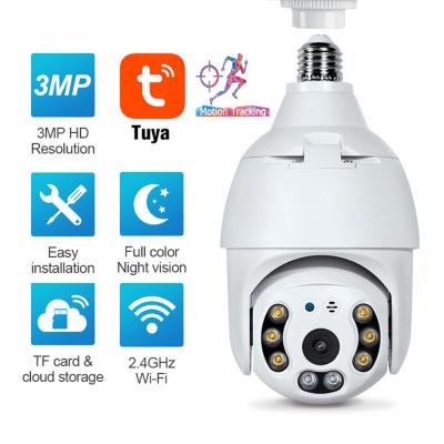 China 2MP WiFi E27 Lamp Bulb IP Camera PTZ Security Camera Night Vision CCTV Tuya Smart Life for sale