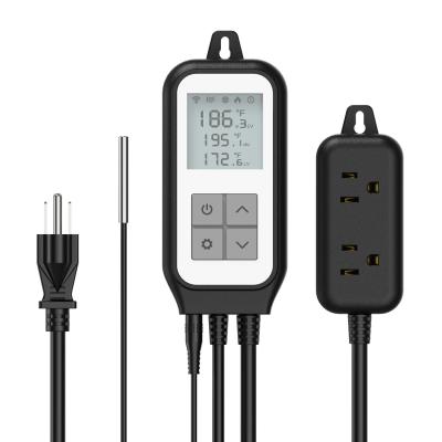 China Smart Digital Temperature Controller Plug 20A 250V Thermostat Outlet Socket for sale