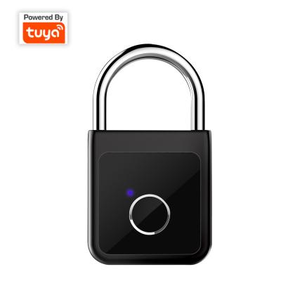 China Smart Door Lock Keyless Fingerprint Padlock Safety Biometric Digital Electronic Padlock 50 User Capacity for sale
