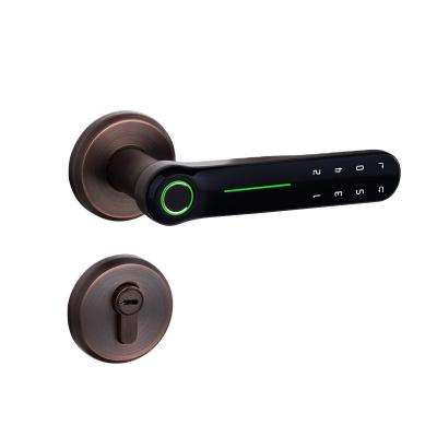 China Smart Fingerprint Door Lock Silent Lock Body Keyless Entry Home Smartphone 50mm for sale