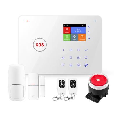 China Intelligent Wireless WiFi GSM Alarm System Smart Kit TFT Display Burglary Fire Gas Security for sale