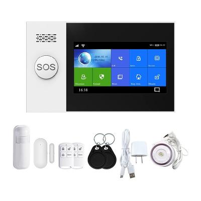 China Full Touch Screen Wi-Fi 4G Home Burglar Alarm System Kit with Smart Accessories 100dB for sale