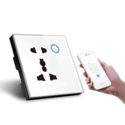China UK Standard 5 Pin WiFi Smart Socket Voice Control Compatible Alexa Google Home 16A for sale