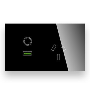 China USB Wall Charger Socket 2100mA Output SAA Certified Glass Panel for Australia New Zealand for sale