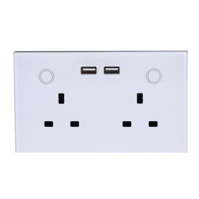 China Smart WiFi Wall Socket UK with USB Charger 13A 240V Smart Home Outlet for sale