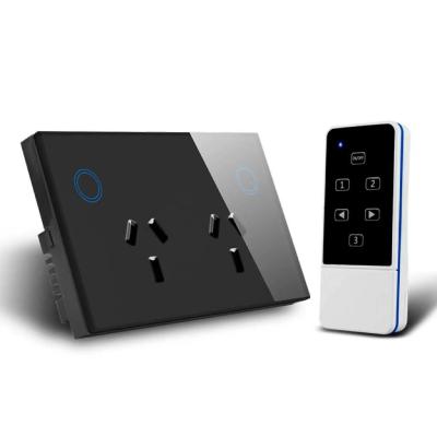 China WiFi Smart Socket AU US Standard Touch Glass Panel Wall Outlet GPO with SAA Certification for sale