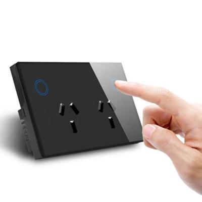 China SAA Certified Australia Standard Smart Home Double Wall Touch Socket Powerpoint 10A 250V for sale