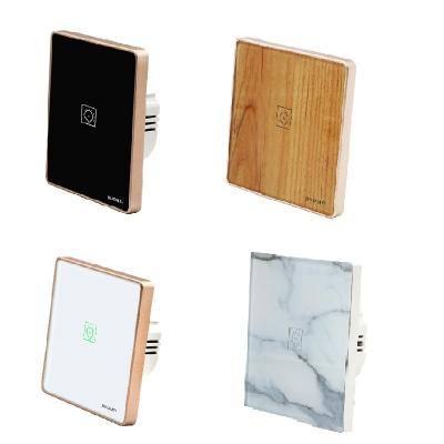 China Tuya Zigbee Smart Switch 4 Gang Neutral 120V Waterproof Glass Panel EU AU US for sale