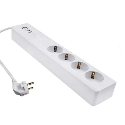 China Tuya Smart WiFi Power Strip 16A EU Standard with Power Consumption Monitoring for sale