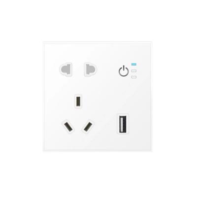 China Glomarket Smart Wall Socket with Voice Control Remote Assistance USB Charger 16A for sale