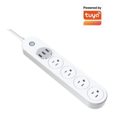 China Glomarket Smart Home Wi-Fi Power Strip with USB Charging Flame Retardant Safety Cover 6 Outlets for sale