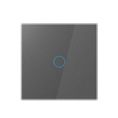 China Tuya Smart WiFi Glass Touch Dimmer Switch 1 Gang EU Standard APP Control for sale