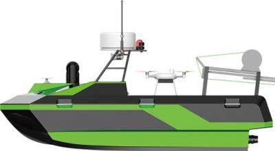 China Autonomous Hydrographic Survey Vehicle Oceanographic Measurement Boat 2m Length 12h Endurance for sale