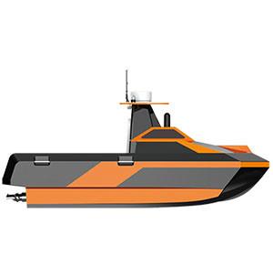 China Hawkvine USV006 Topographic Survey Boat 15 Knots Double M Multi-Body Unmanned Vessel for sale