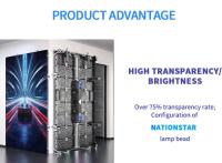 China HD P3.91-7.82 Outdoor Transparent LED Screen Rental Display with 6000-8000 Nits Brightness and IP65 Rating for sale