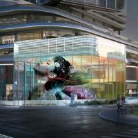 China P10 Flexible Transparent LED Film Display 10mm Pixel Pitch for Outdoor Glass Video Walls for sale