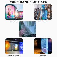 China P10 Flexible Transparent LED Film Display 10mm Pixel Pitch for Outdoor Glass Video Walls for sale