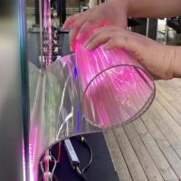 China P10 Flexible Transparent LED Film Display 10mm Pixel Pitch for Outdoor Glass Video Walls for sale