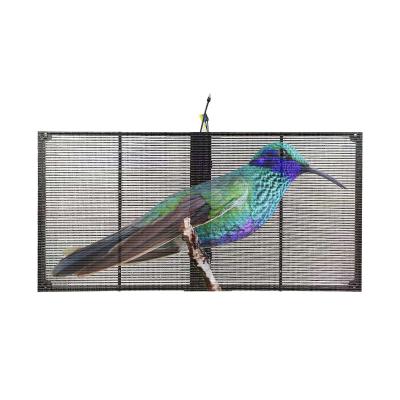 China High Brightness Transparent LED Panel Display 5000 Nits 70-85% Transparency for Glass Window Video Screen for sale