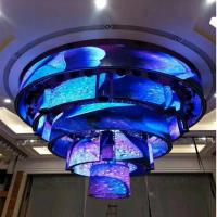 China P4 LED Flexible Screen 360 Degree Cylinder Display with 4mm Pixel Pitch and 320×160mm Module Size for sale