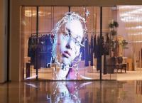 China YUYI Full Color Indoor Transparent LED Screen P3.91-P7.82 800cd/㎡ Brightness 40mm Thickness for sale