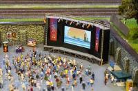 China P3.91 Outdoor Rental LED Screen 800-1000cd Brightness 500x1000mm Custom Size Panel Display for sale
