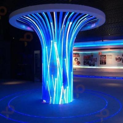 China P2.5 Full Color Soft LED Display Screen with 1500cd/㎡ Brightness and Flexible Curved Vertical Design for sale