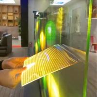 China YUYI P10 Self-Adhesive LED Crystal Film Screen - 94% Transmittance, 3840Hz Refresh Rate for Window Glass Advertising for sale