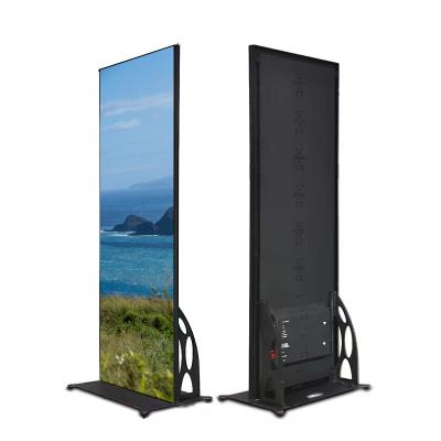 China YUYI P2.5 P3 P4 P5 Indoor LED Poster Screen 1200cd/m² Brightness Floor Type Advertising Display for sale