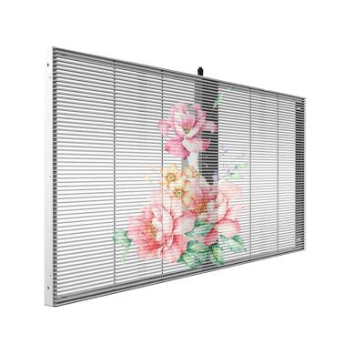 China Nationstar P3.91-7.82 LED Transparent Display 5000cd/m² Brightness for Indoor Glass Curtain Wall Advertising for sale