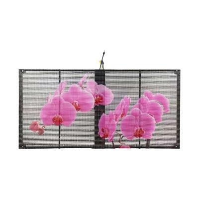 China Indoor P3.91-7.82 Transparent LED Display 500x125mm Full Color Video Wall for Shop Mall Advertising for sale