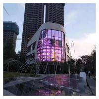 China Full Color Transparent LED Display Screen P3.91-7.82mm Pixel Pitch 5000cd Outdoor Video Wall for sale