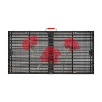 China Full Color Transparent LED Display Screen P3.91-7.82mm Pixel Pitch 5000cd Outdoor Video Wall for sale