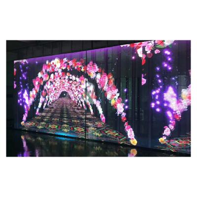 China P3.91-7.82 Indoor Transparent LED Screen Video Wall - 4500nits Brightness, 100000 Hours Lifespan for sale