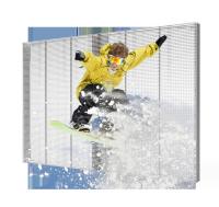 China P3.91-7.82mm Flexible Transparent LED Window Display Screen 32768dots/sqm 5000cd/sqm Brightness for sale