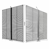 China P3.91-7.82mm Flexible Transparent LED Window Display Screen 32768dots/sqm 5000cd/sqm Brightness for sale