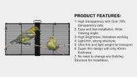 China P3.91-7.82 Full Color 3D Adhesive LED Transparent Film Screen 5000cd Brightness for sale