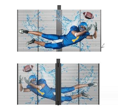 China P3.91-7.82 LED Transparent Display 1000×500mm/1000×1000mm Cabinet with 5000cd/m² Brightness for sale