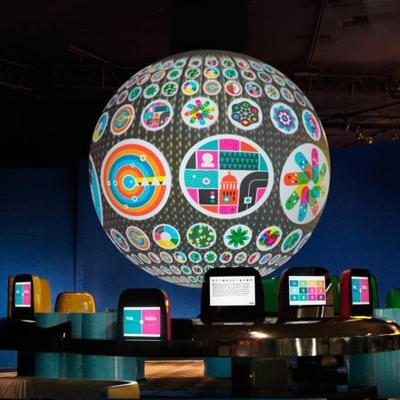 China YUYI P1.8 Sphere LED Display Screen 1.86mm Pixel Pitch Full Color Indoor 1-2m Diameter for sale