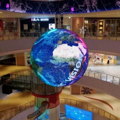 China Indoor 360° LED Spherical Display 1.86mm Pixel Pitch with IP67 Rating for Shopping Malls and Commercial Spaces for sale